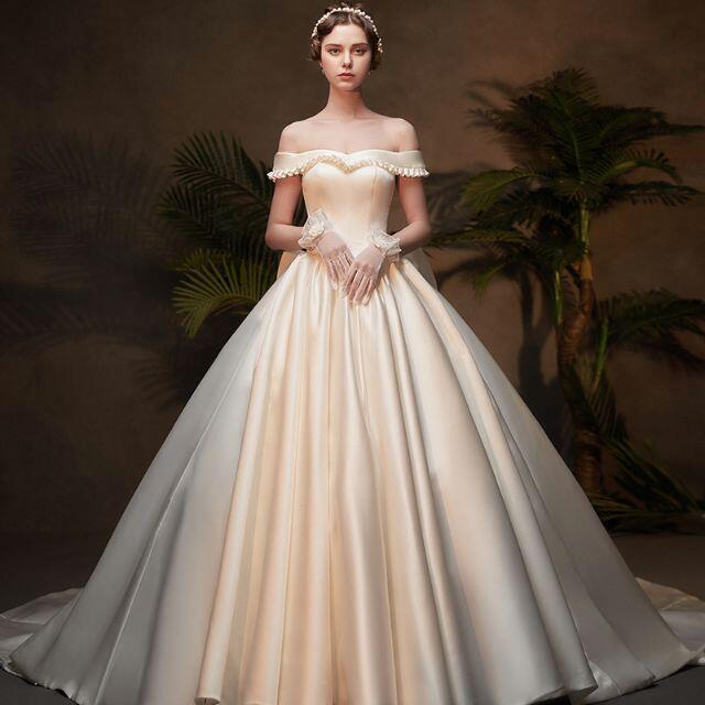 ウェディングドレス オフショルダー サテン 結婚式 | Pay ID ウェディングドレス オフショルダー サテン 結婚式 | Pay ID