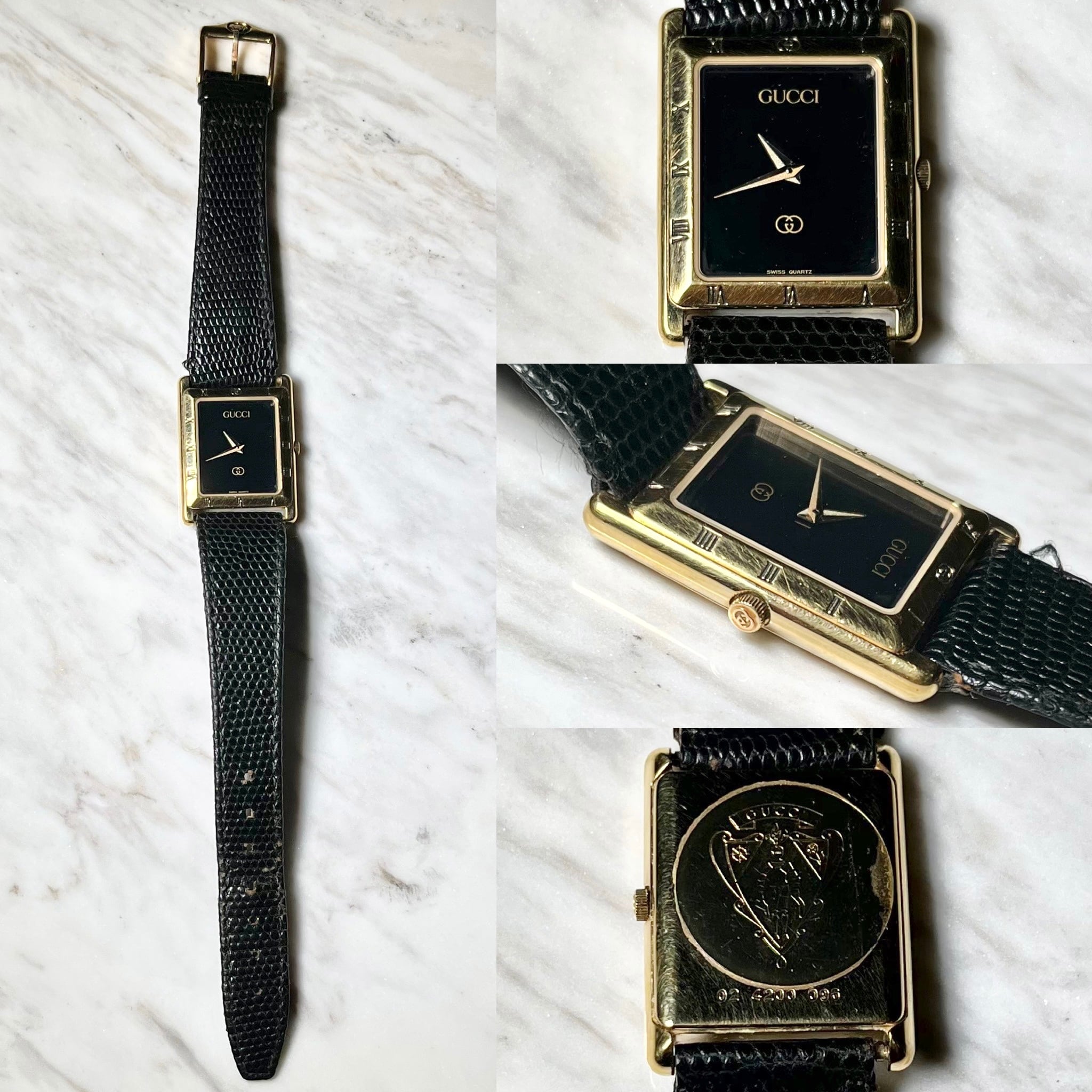 vintage GUCCI rectangular case quartz watch | NOIR ONLINE