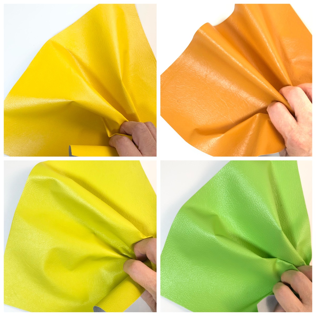 A5サイズ・布のように薄いレザーFabRoo（パールイエロー、アプリコット、レモンイエロー、イエローグリーン） | FabRoo