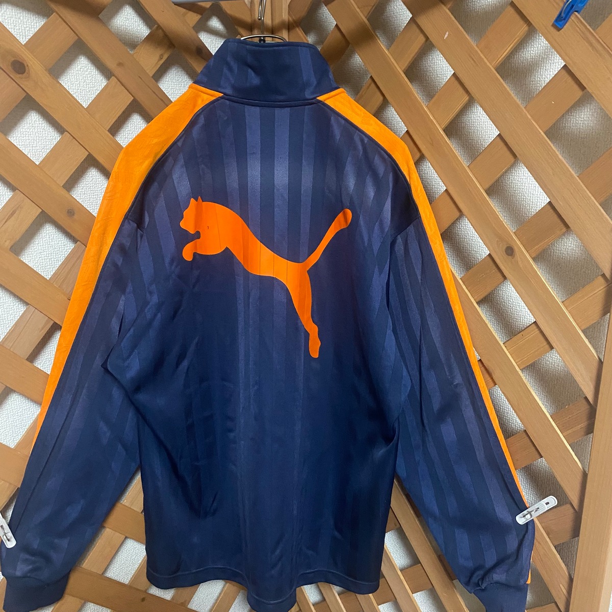 PUMA プーマ トラックジャケット ネイビー オレンジ 90s ストリート | LUCKY BASE 古着屋