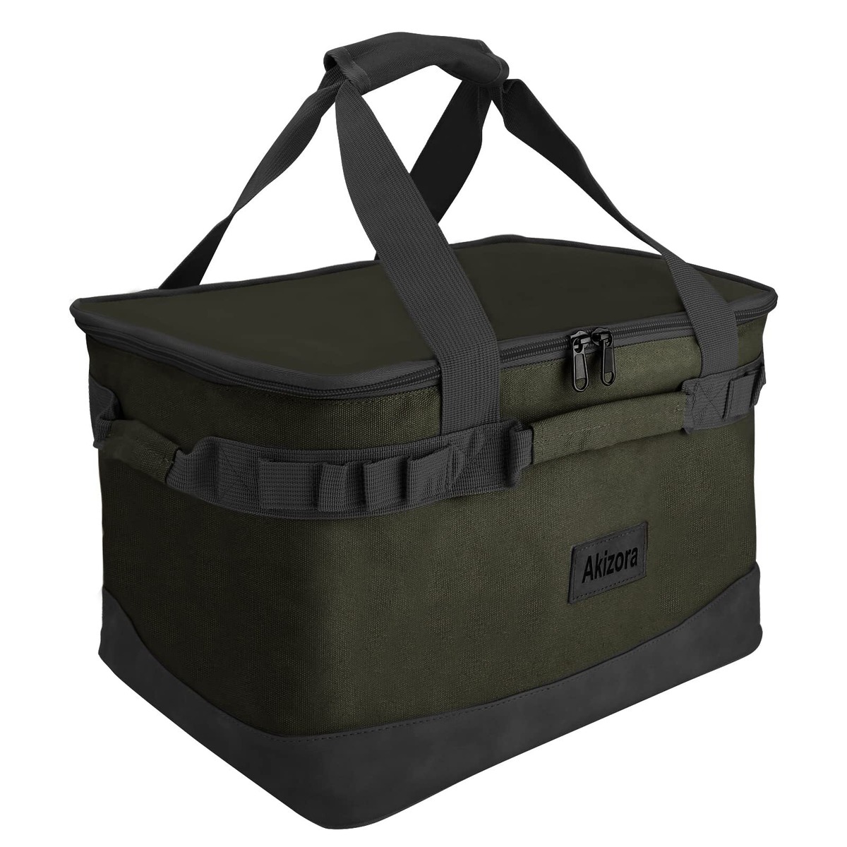 Akizora 収納ボックス アウトドア トートバッグ 大容量 コンテナ 焚き火台 薪ストーブ 七輪 キャンプ道具収納に最適 40×30×25cm | loop0707