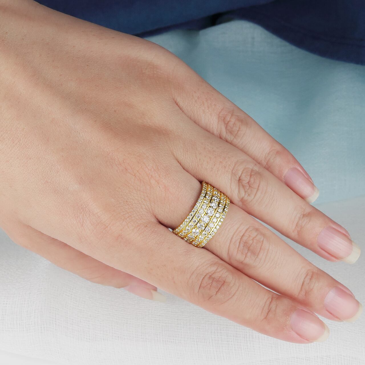 K18ダイヤモンド1.68ctパヴェリング RI-67YGNW （サイズ＃16.5～＃18） | hinaryhimary