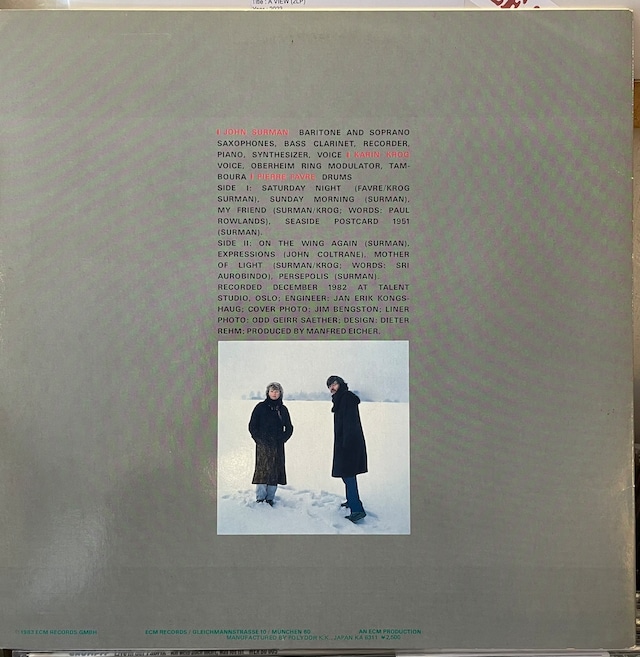 John Surman, Karin Krog, Pierre Favre "Such Winters Of Memory" LP | EAD ...