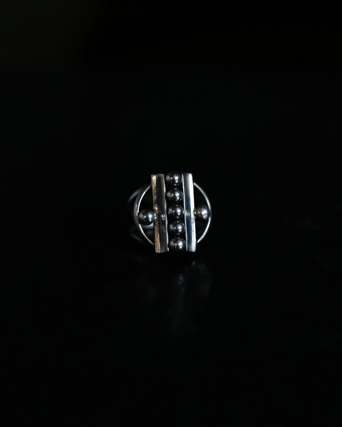 1970's Denish modernist silver925 circle cross ring from DENMARK ...