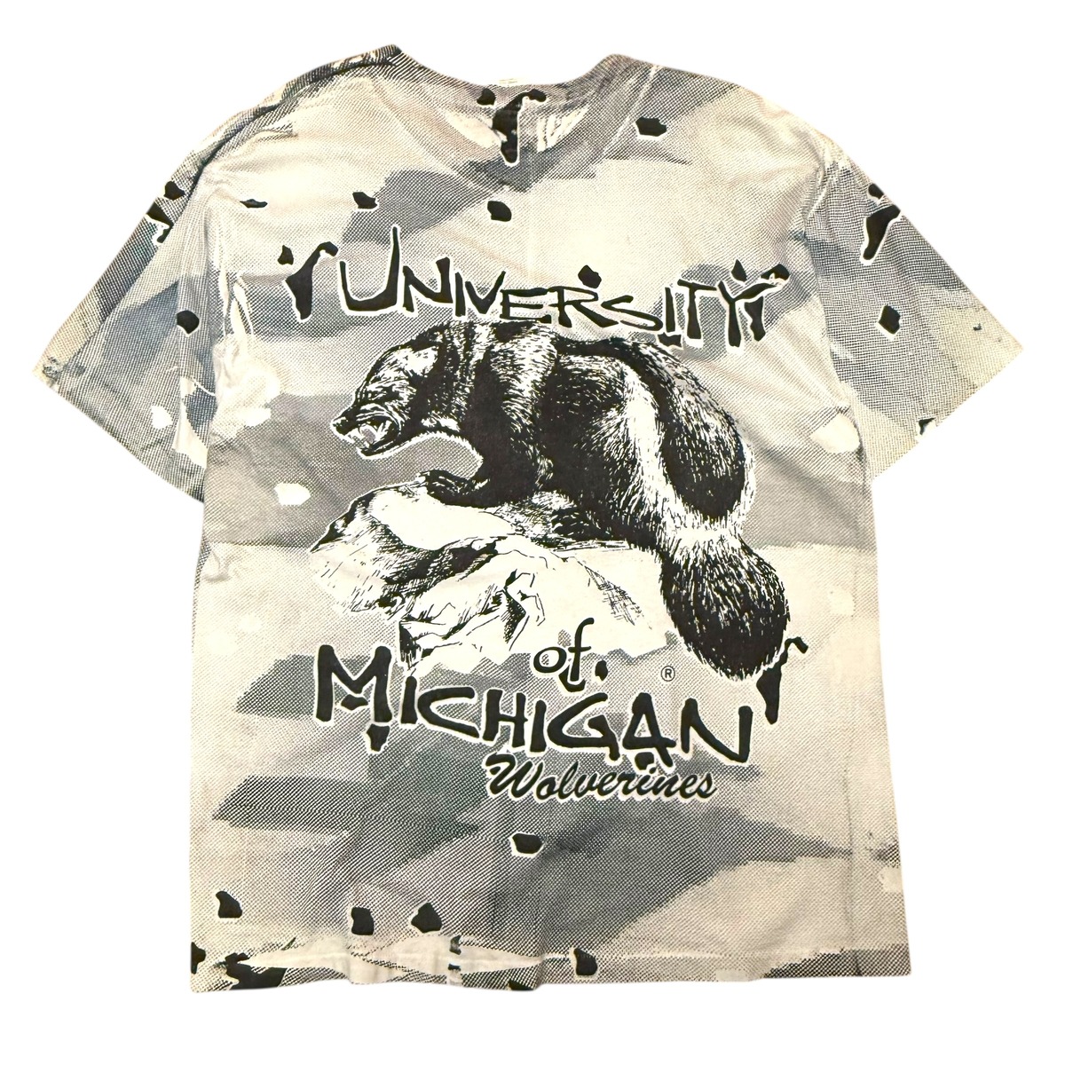 90s university of Michigan "wolverines" all over print T-shirts | creep ...