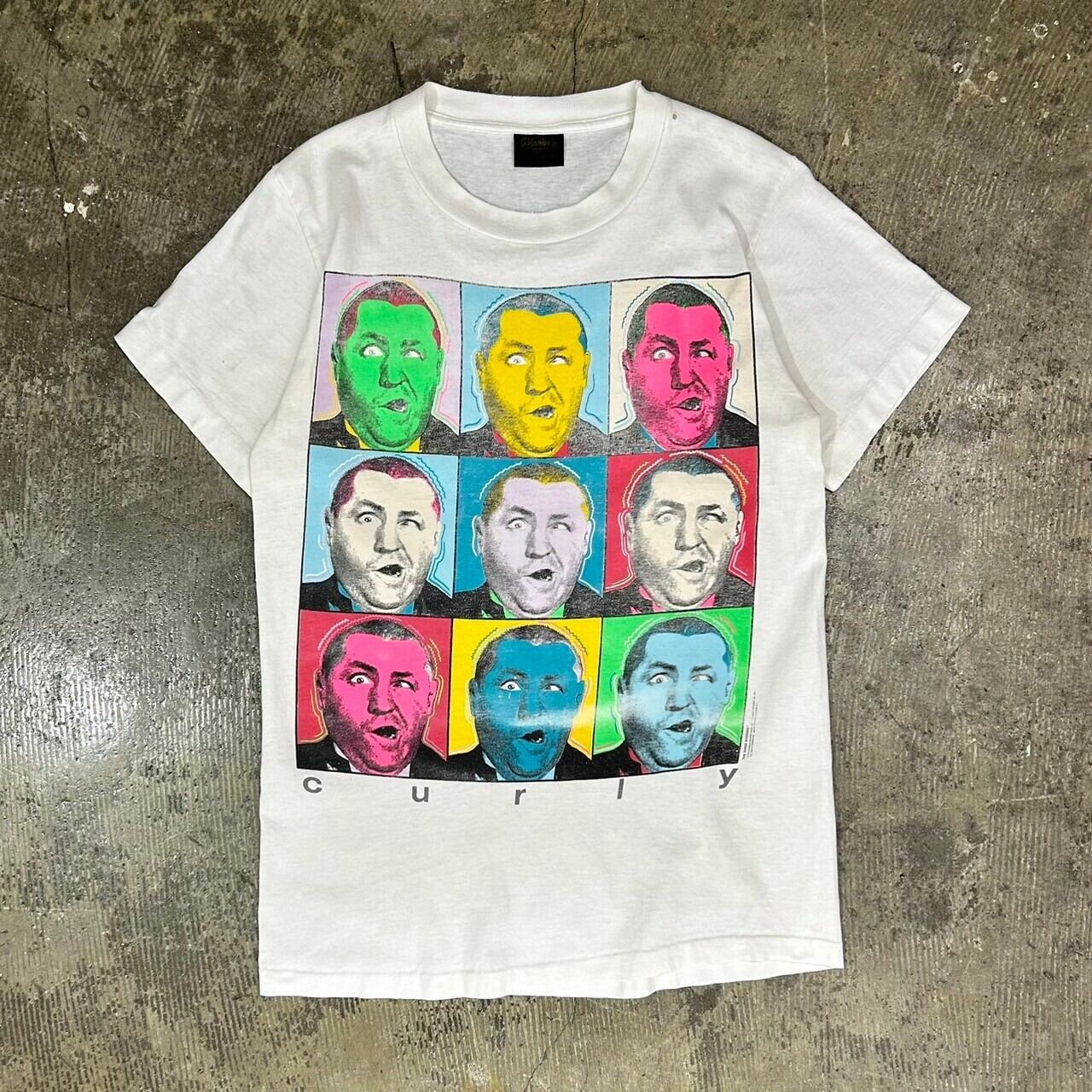 90s(1990) THE THREE STOOGES "Curly Howard" Print Tee USA製 | VOLAR