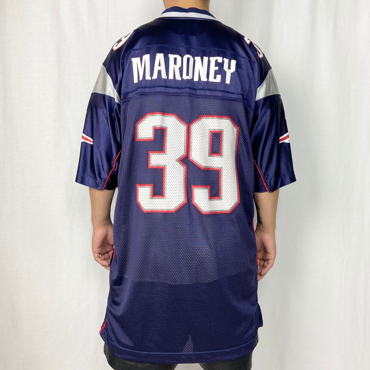 NFL ニューイングランド・ペイトリオッツ メッシュ ユニフォーム メンズXL 古着 New England Patriots Reebok ...