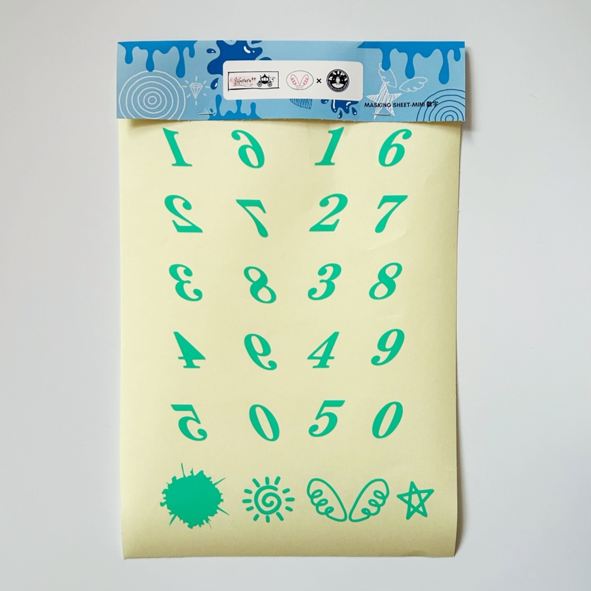 塗装用マスキングシート・MINI【数字】 | haruru**sb