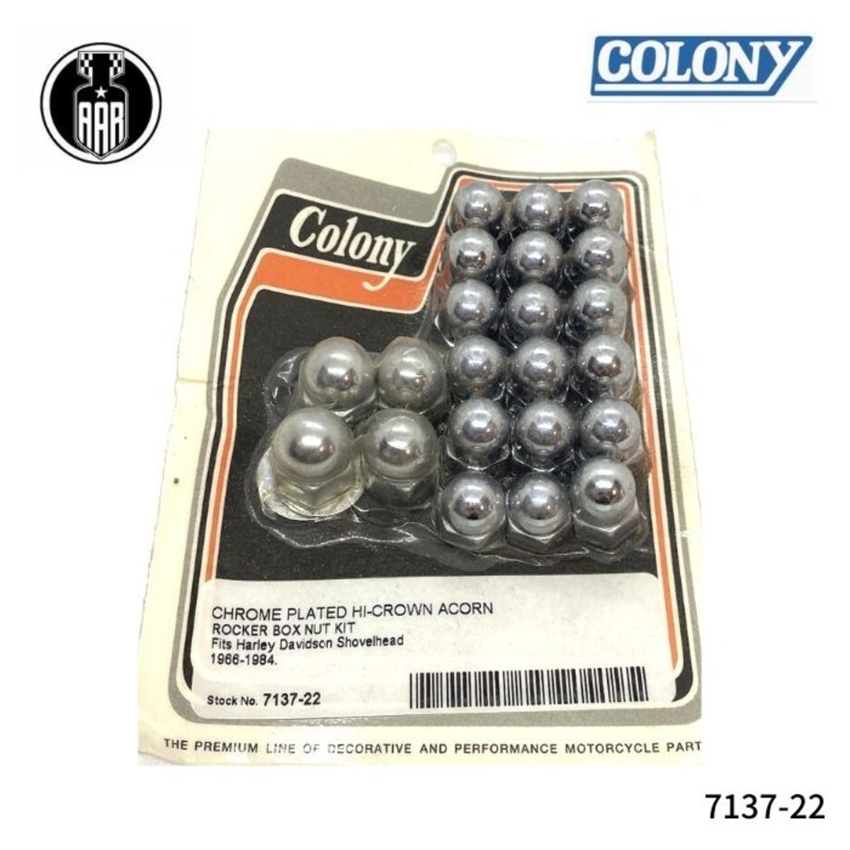 7137-22 Colony コロニー ハイクラウン エーコン ロッカーボックス ナット キット クロームメッキ ハーレーダビッドソン ...