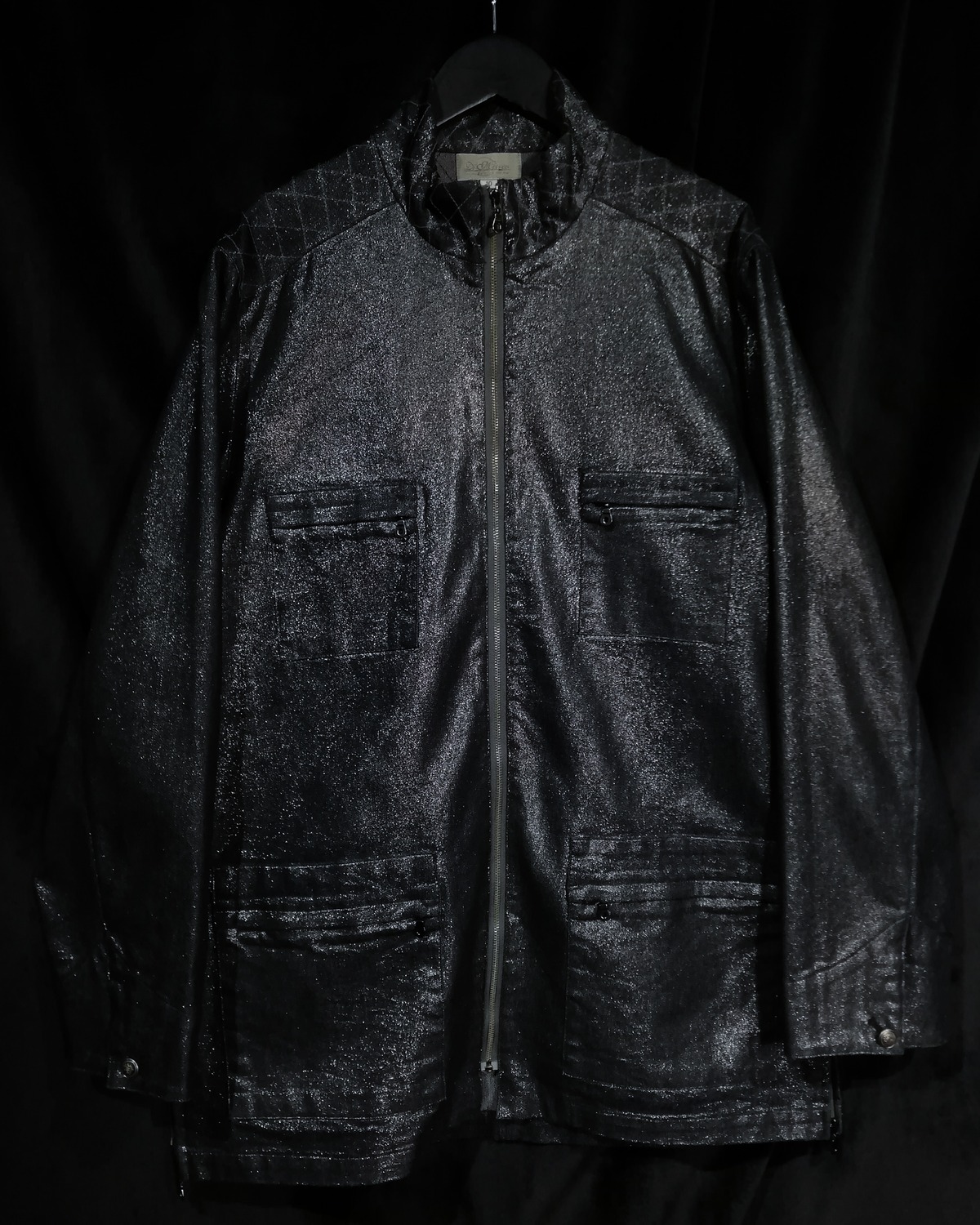 【WEAPON VINTAGE】Cross Stitch Metallic Color Loose Zip Up Jacket | Caka ...