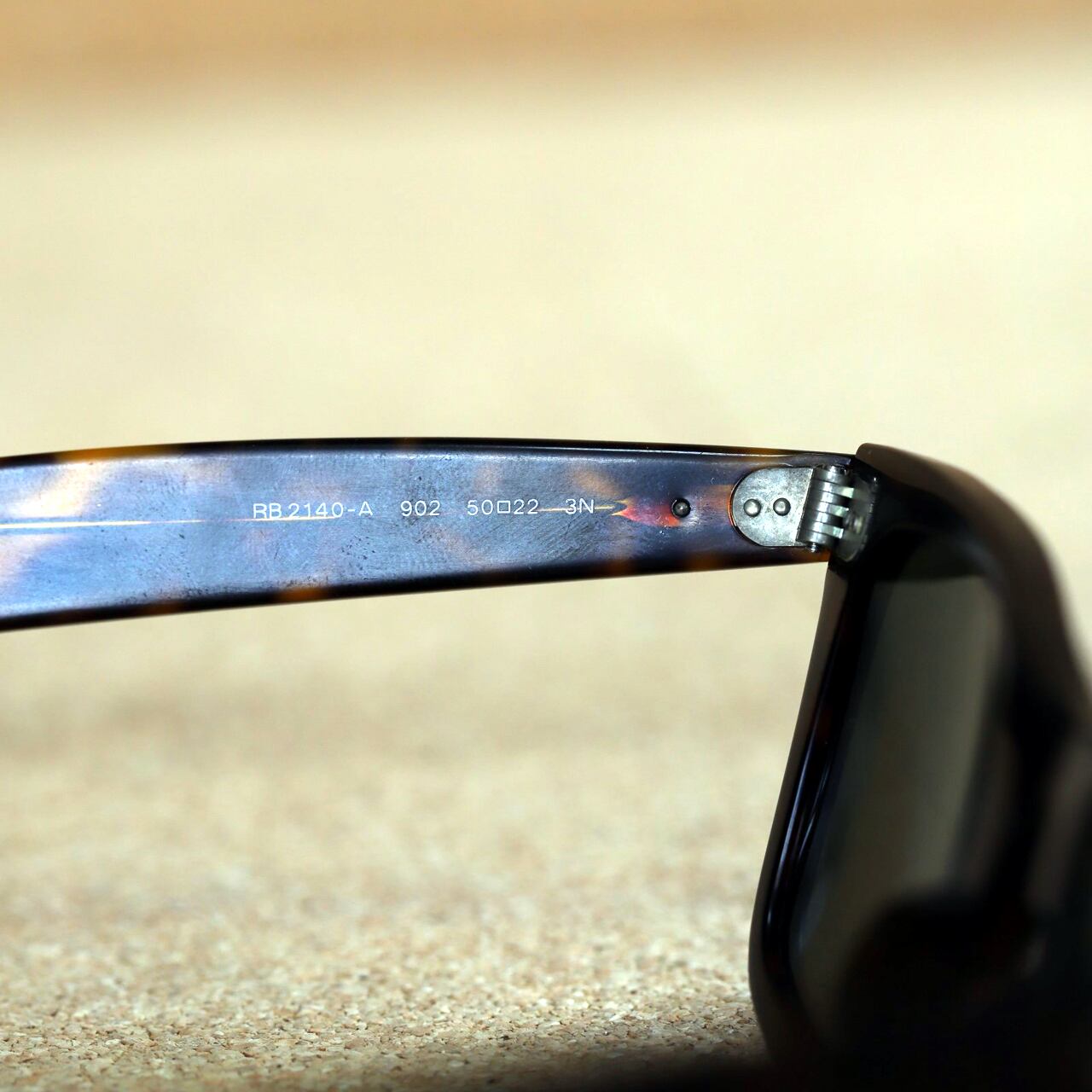 中古 Ray-Ban レイバン WAYFARER BLK ﾌﾚｰﾑｶﾗｰ902 50 22 ｱｼﾞｱ仕様 RB2140-A アメカジ レプリカ ...