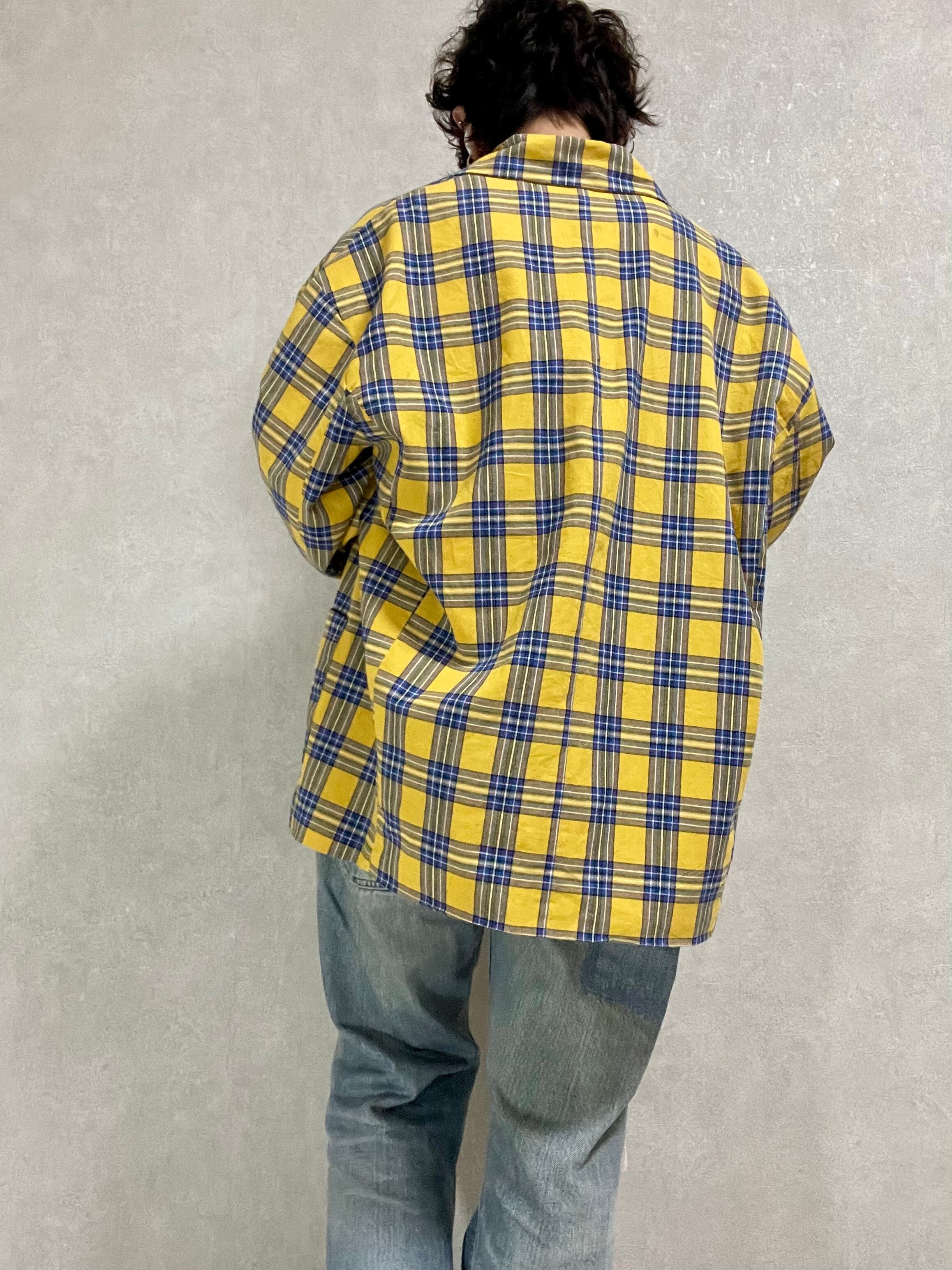 Yellow check jacket double【USED】 | There She Goes