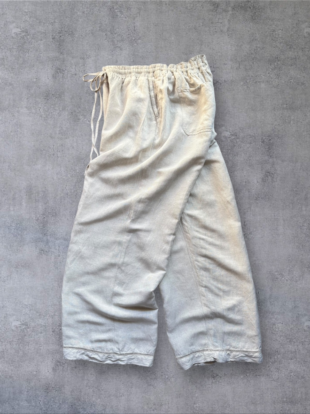 2000s linen rayon wide easy pants | PARA select&vintage