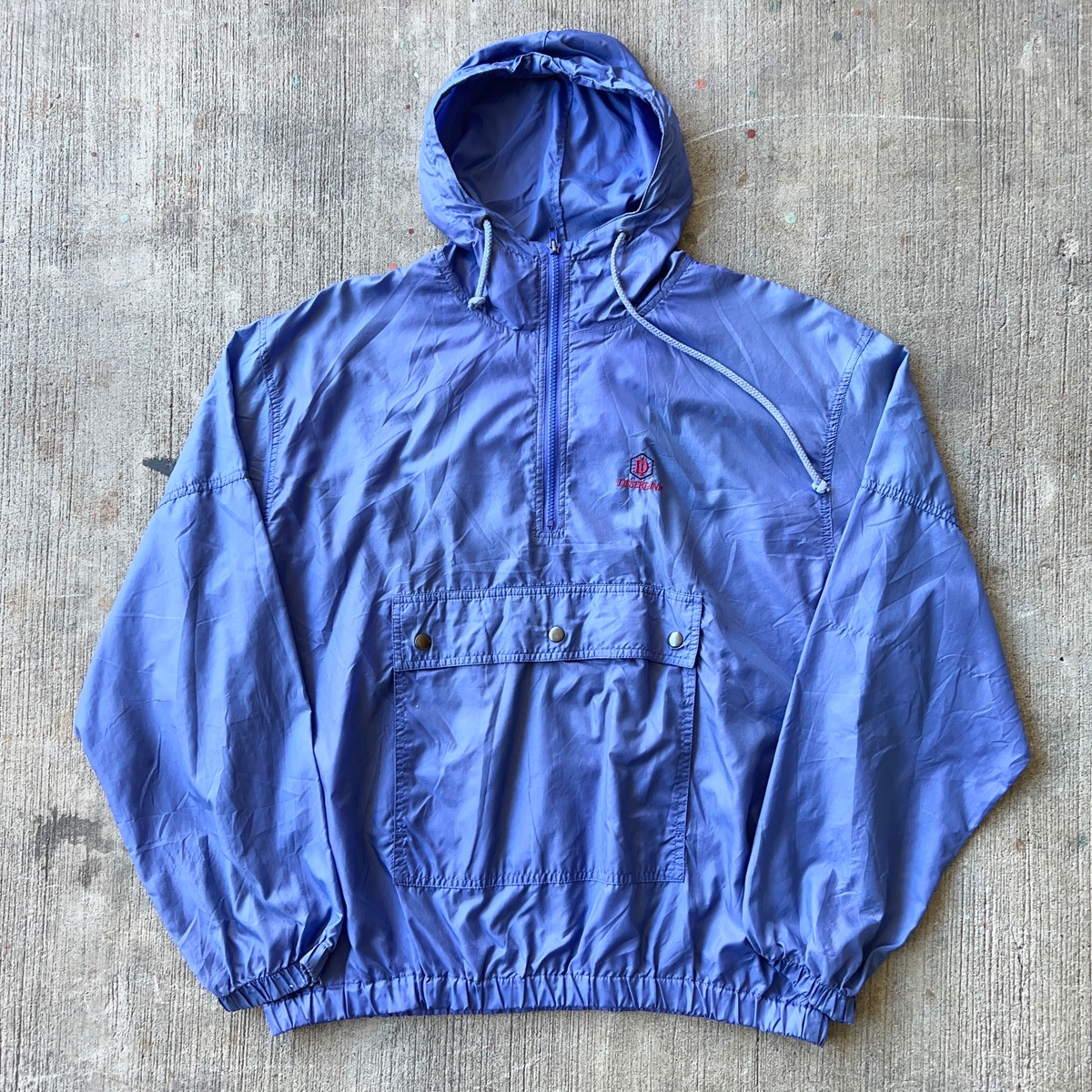 80's~ “IZOD CLUB” Pullover Nylon Jacket SIZE L アイゾッド ハーフジップ ナイロンジャケット ...