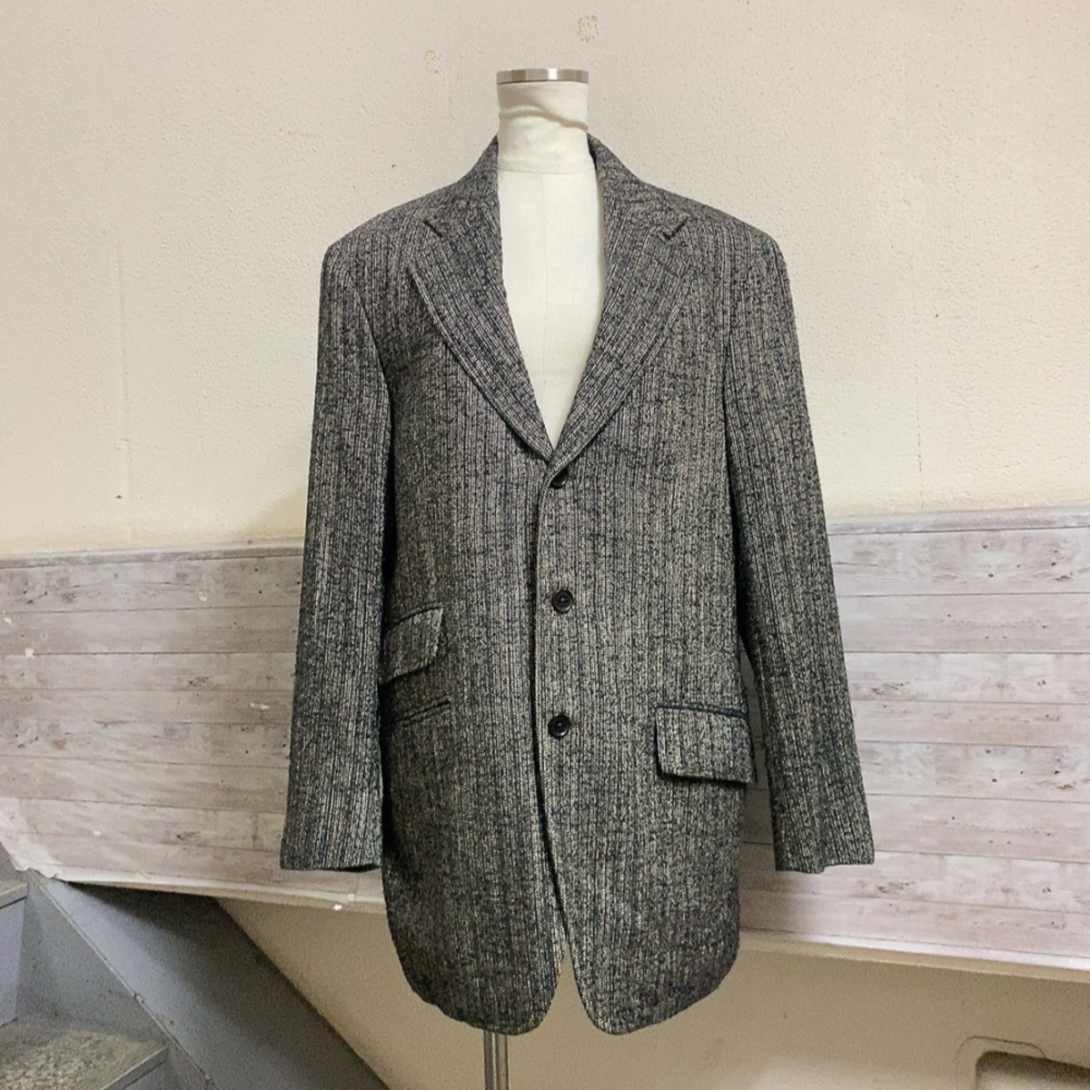 エトロ ウールジャケット グレー色 シルク混 ETRO | UTA