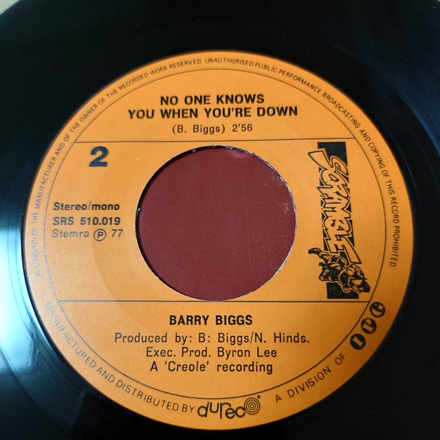 Barry Biggs - Three Ring Circus / No One Knows You When You're Down // Scramble 7inch / レゲエ レコード ...