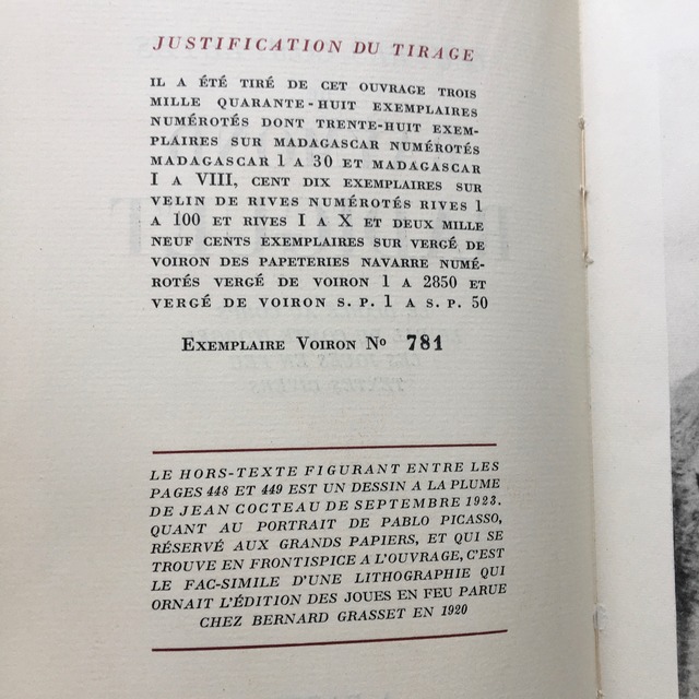 レーモン・ラディゲ全集 Oeuvres completes de Raymond Radiguet. Le Diable au corps ...