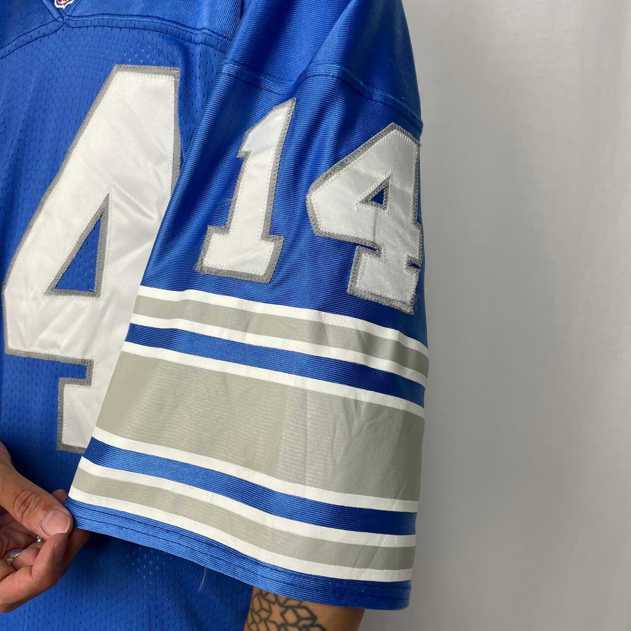 USA製 RUSSELL ATHLETIC ラッセルアスレチック NFL DUFFY 14 フットボールシャツ メンズL相当 古着 メッシュ ...