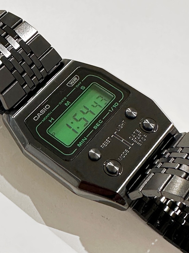 カシオクラシック"PREMIUM" A1100B-1JF "BLACK IP" CASIO CLASSIC 52QS-14B 復刻 デジタル ...