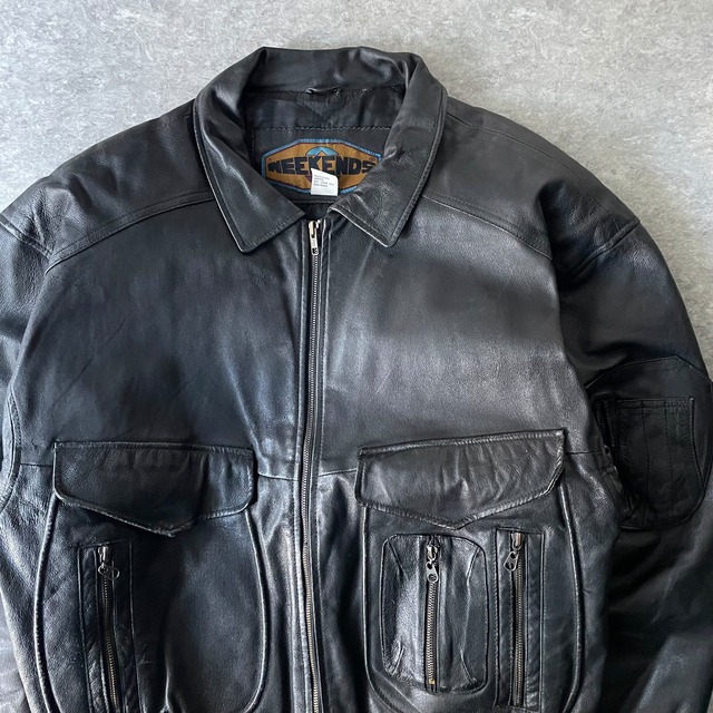 Weekends leather flight jacket | Pheasant