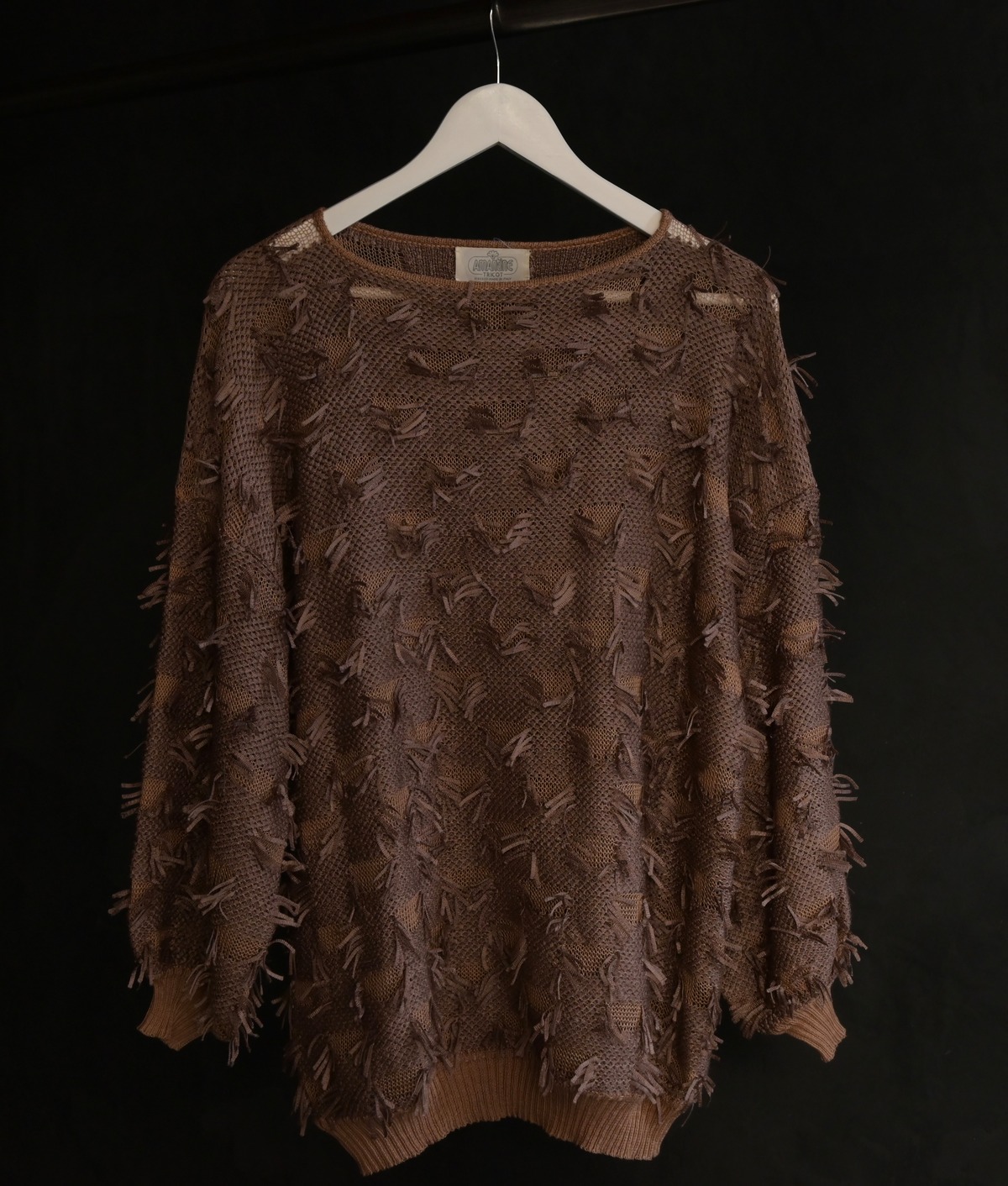 80s euro moke moke dark purple knit | FOLLIEE.