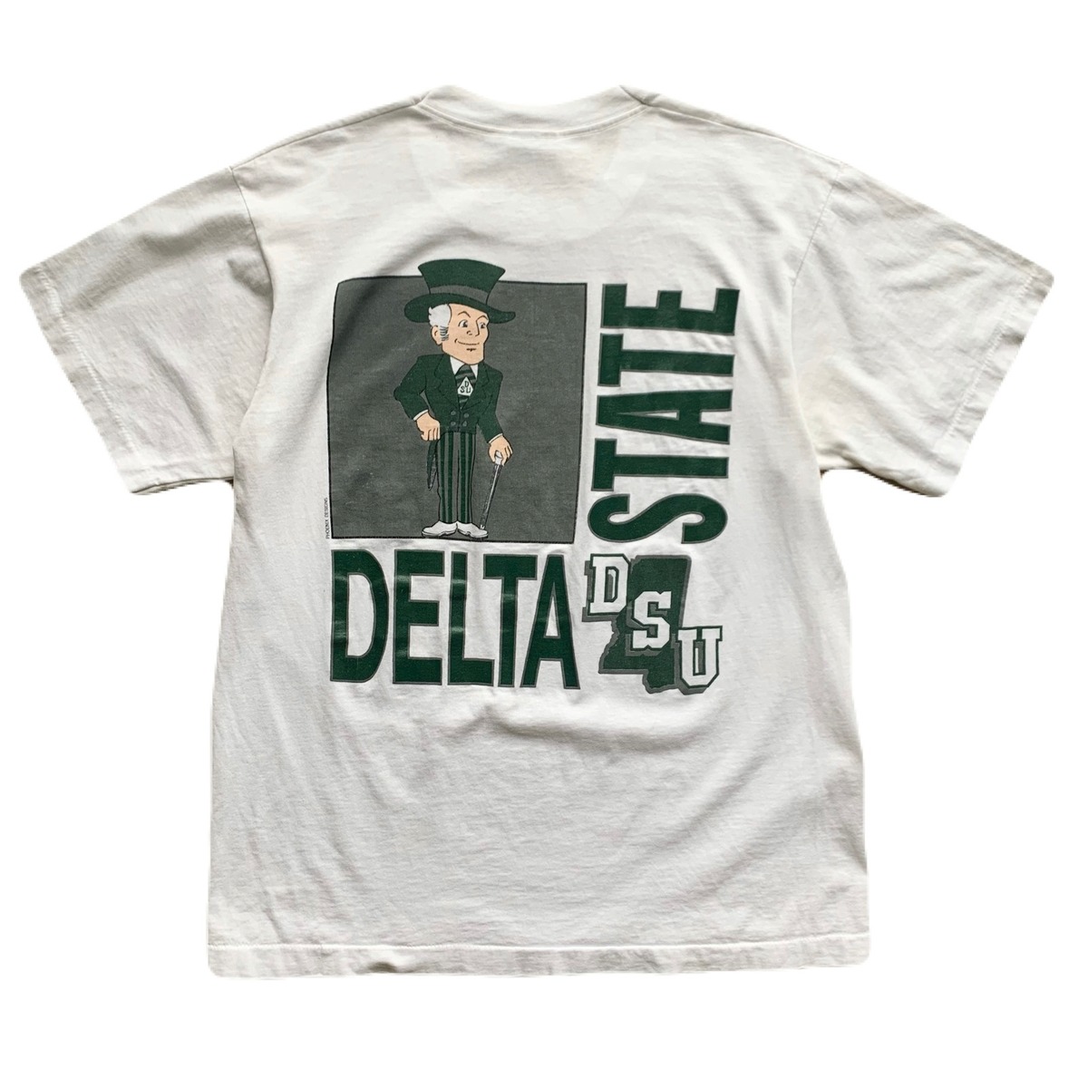 90's Delta State University "DSU" College Print T-Shirts 【L】 90s 90年代 ...