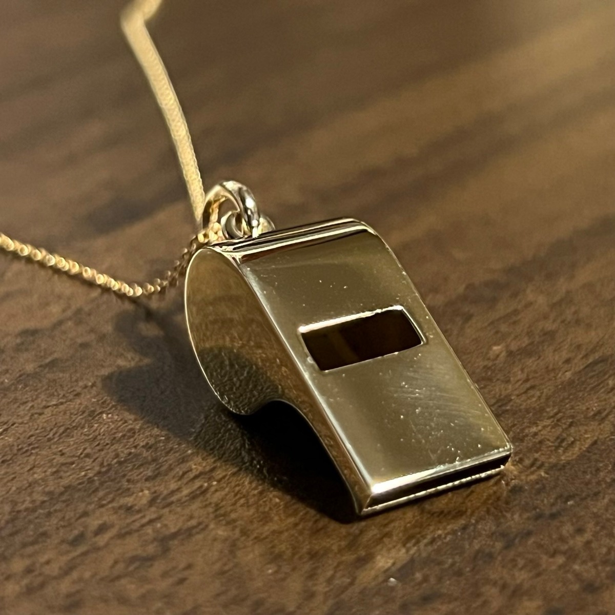 VINTAGE TIFFANY & CO. 14K Gold Whistle Charm Necklace | ヴィンテージ ティファニー ...