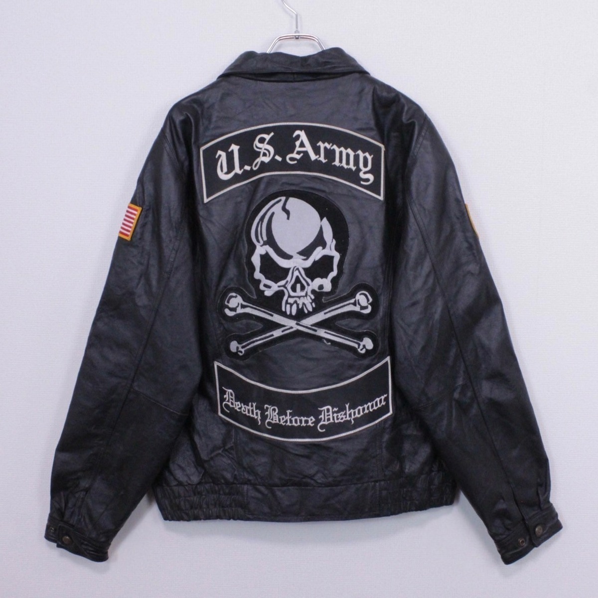 【Caka act2】Patch Custom Design Vintage Loose Leather Jacket | Caka(カカ ...