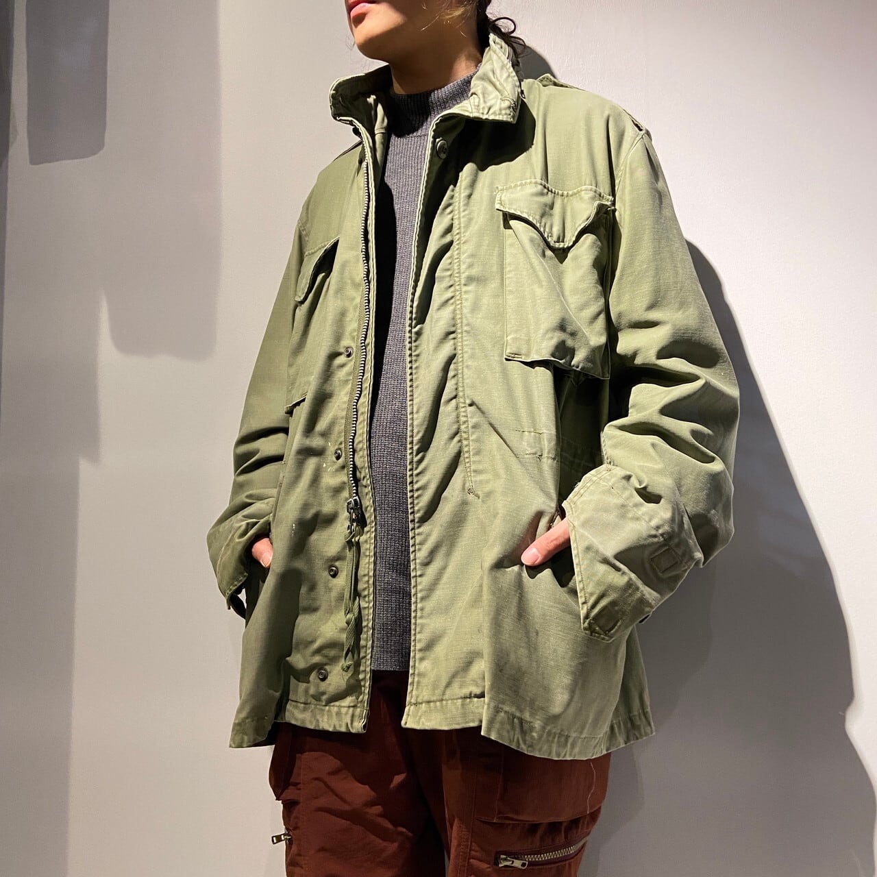 69年納品 60年代 U.S.ARMY 米軍実品 M-65 ミリタリー フィールドジャケット MEDIUM REGULAR メンズL相当 古着 60s ヴィンテージ ビンテージ【ミリタリー ...