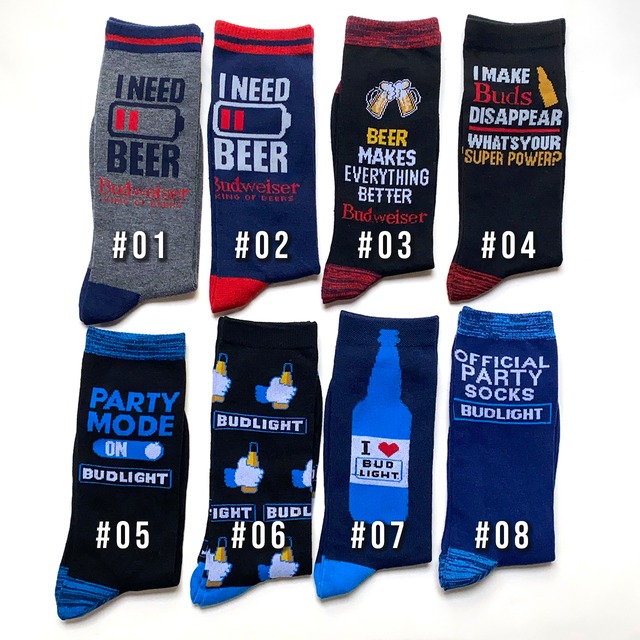 [Budweiser / BUD LIGHT] Beer Socks | hab