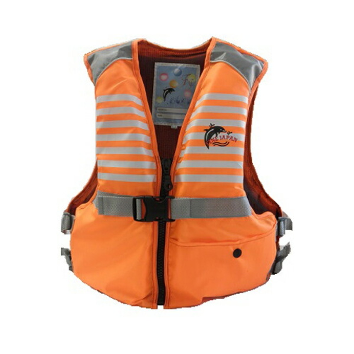 【即納】Jr.フローティングベスト 笛付き オレンジ LL ファインジャパン FV-6116 ライフジャケット 子供用 | ebisu3