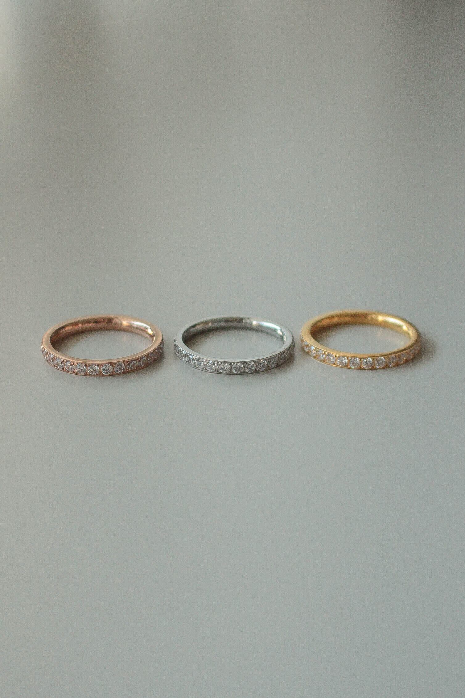 2mm Full Eternity Ring | 金属アレルギー対応のアクセサリー ebine