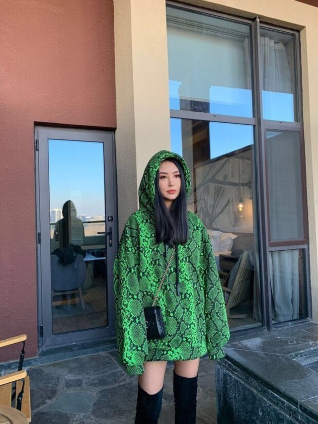 Green Python Hoodie パーカー | PLASTIC BUNNY