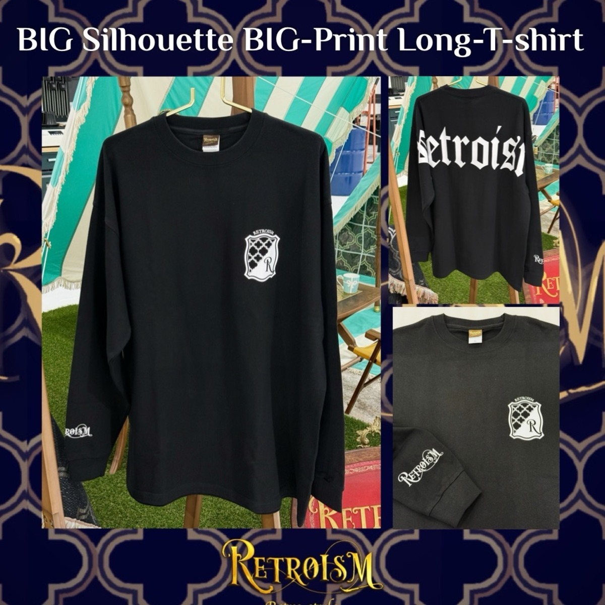 RETROISM BIG Silhouette BIG-Print Long-T-shirt ロングTシャツ | RETROISM