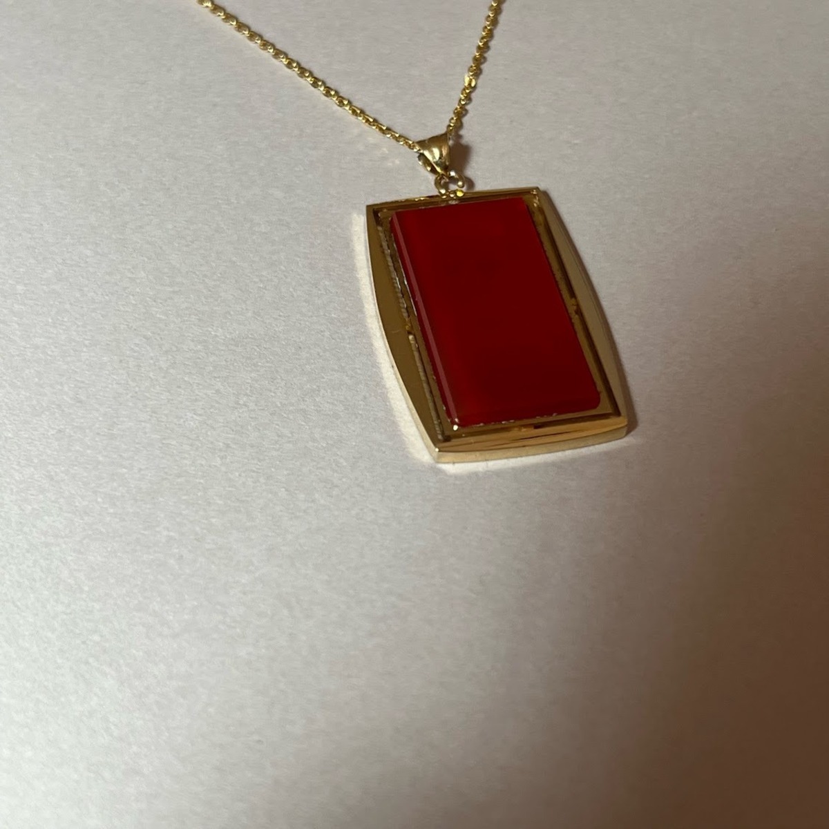 スクエア ストーン ワントップ ネックレス 《N-0105》 | ModernLoop ユーズドアクセサリー専門店