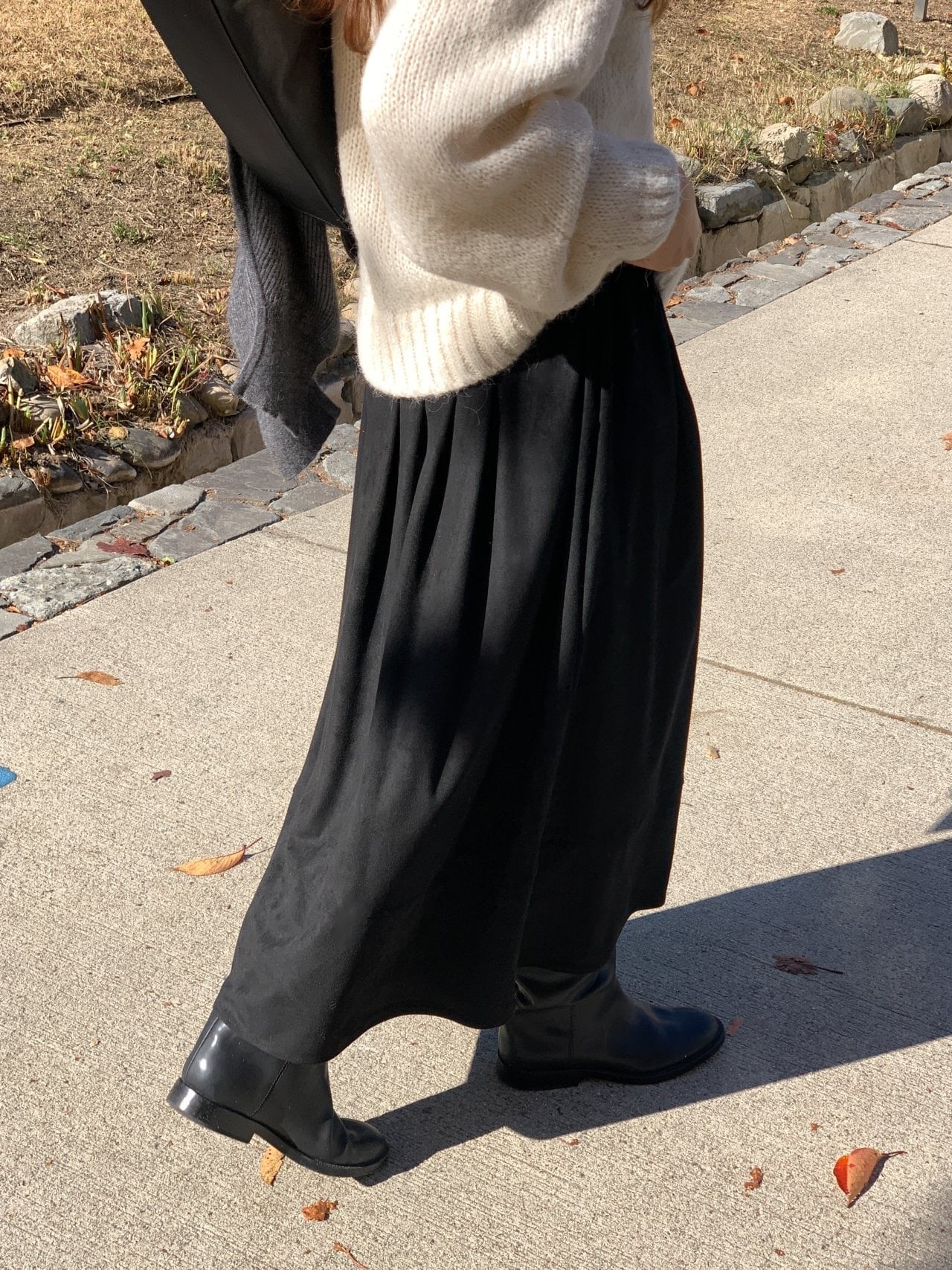 (予約) verveine / Rue suede flare skirt | on a daily basis