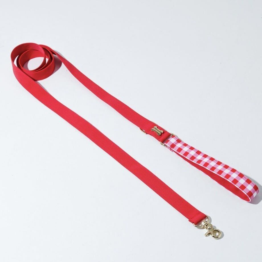 ☆NORADOG 予約販売 Hand Leash Barbie Check/バービーチェックベースリードライン 7kg以下 P-1045 | dogLaBoutique