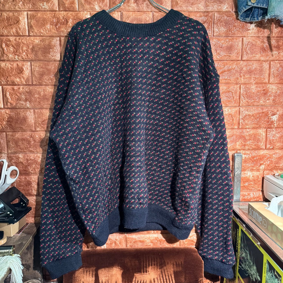 【80~90s】L.L.Bean birds eye knit | Johnson Market
