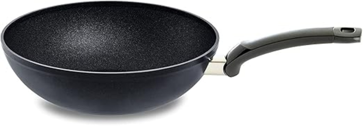 フィスラー (Fissler) 様々な用途に使える中華鍋 アダマント ウォック 28cm ガス IH 対応 体に害のない pfoa pfos フリー 焦げ付かない 焼く 煮る 茹でる 炒める ...