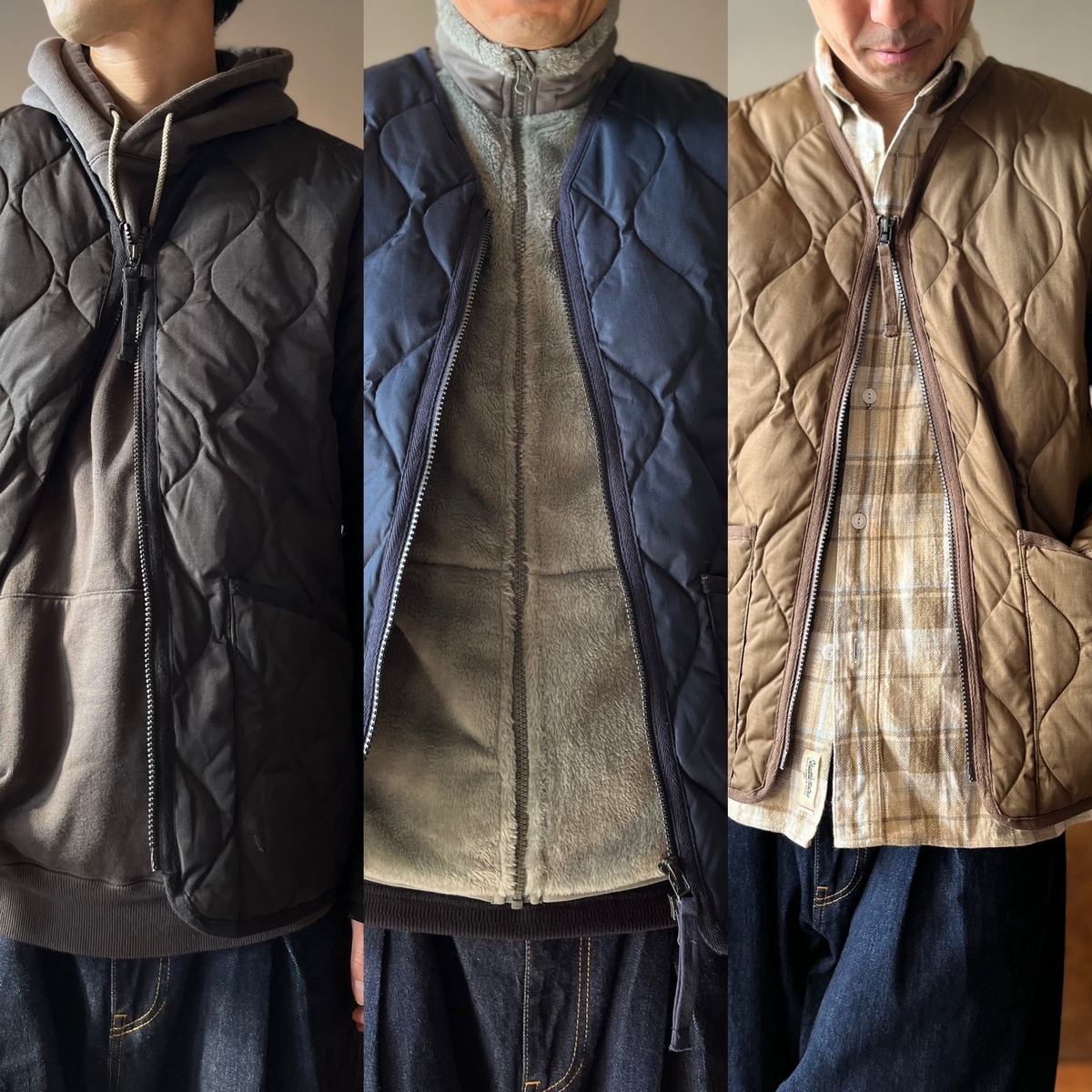 ミリタリーVネックジップダウンジャケット(TAION) | commence