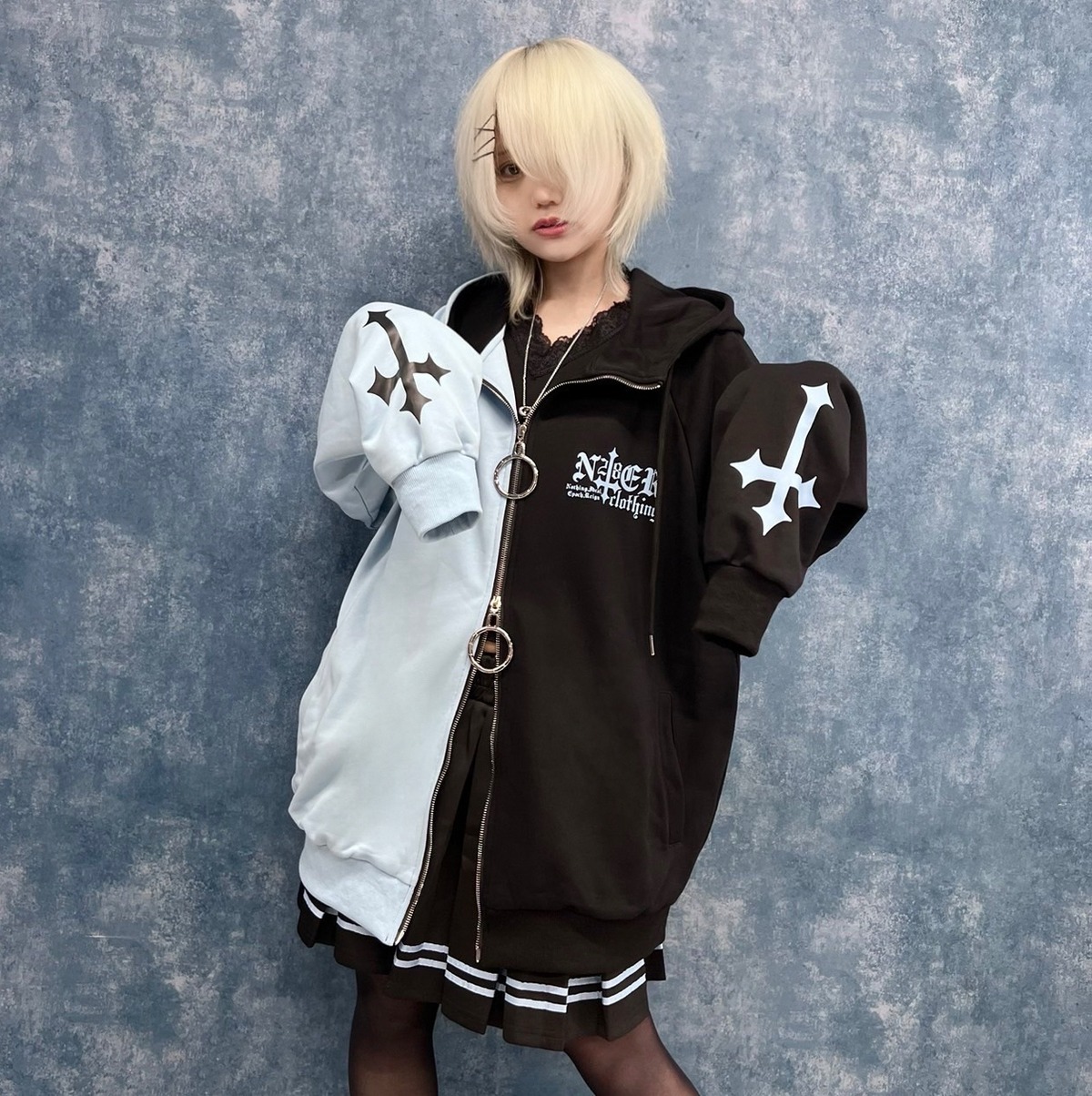 TWO-TONE DOUBLE ZIP PARKA【WING×CROSS】 | NIER CLOTHING