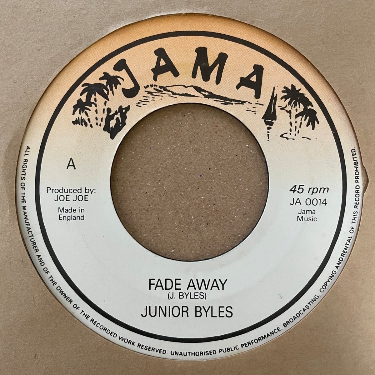 Junior Byles - Fade Away【7-21288】 | Jamaican Soul