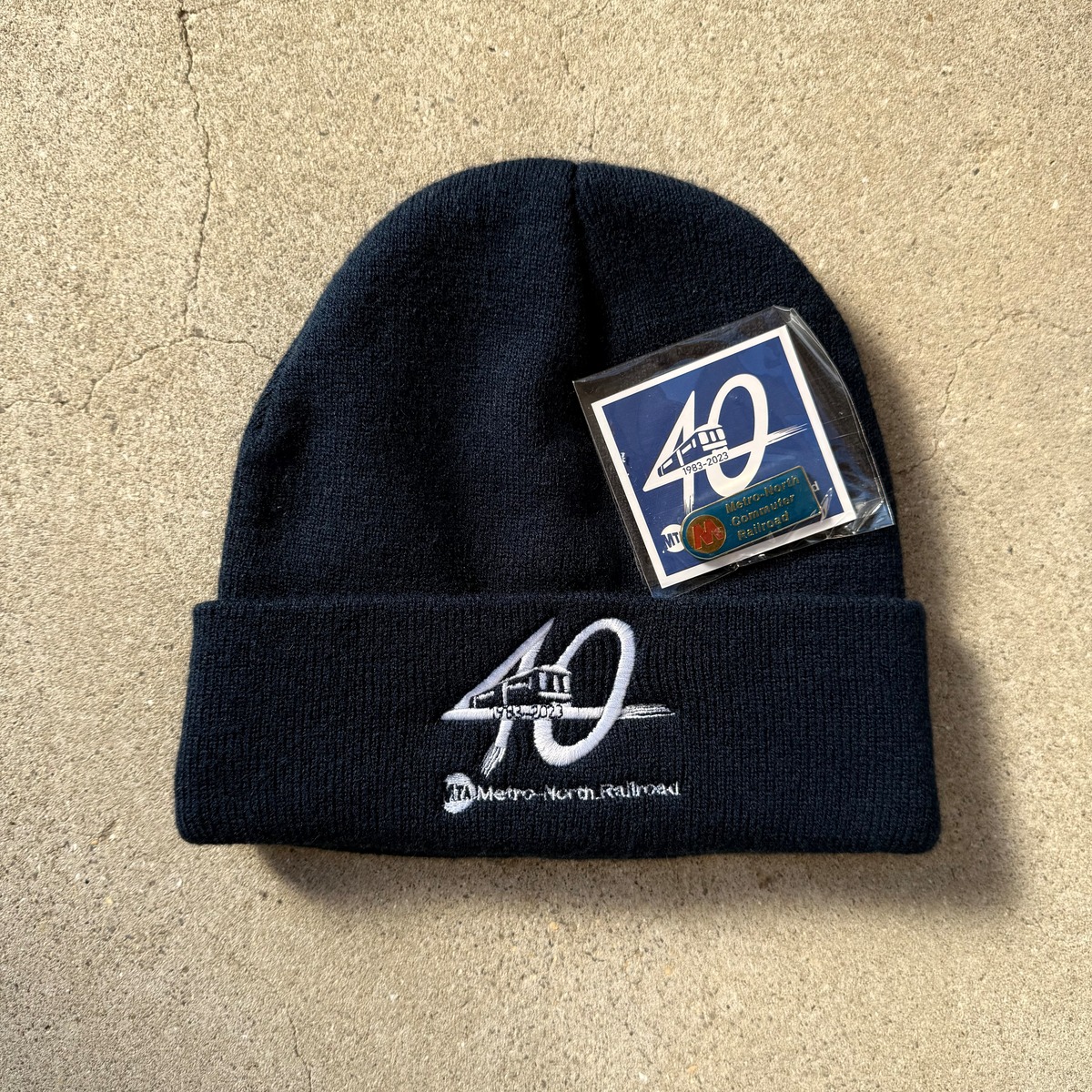 MTA MEtro-North Railroad 40 Years Anniversary Beanie | ERAHOUSE