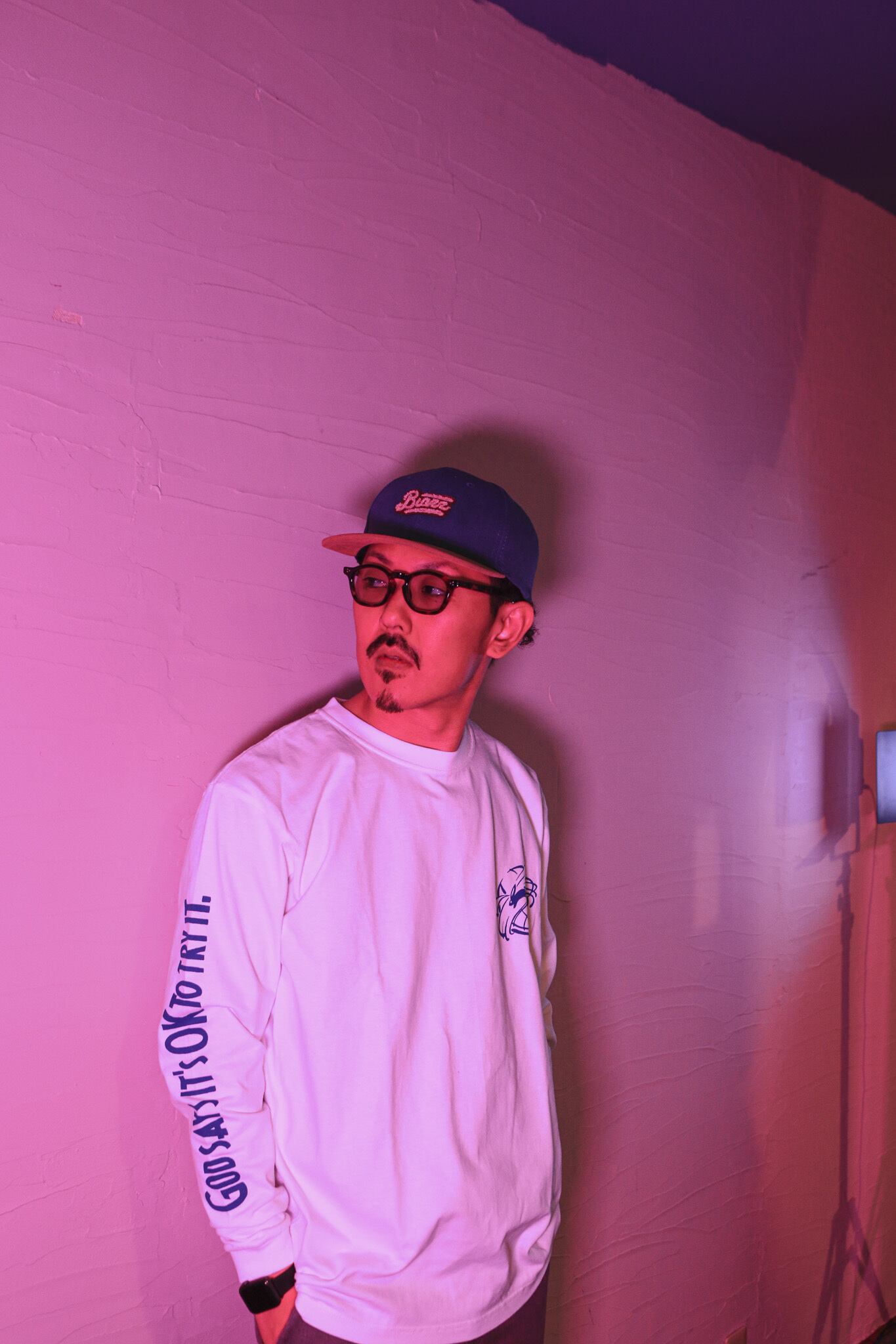 MOCO LOGO SUEDE PEAK WASHED CANVAS SNAPBACK [BLUE] | blazz works