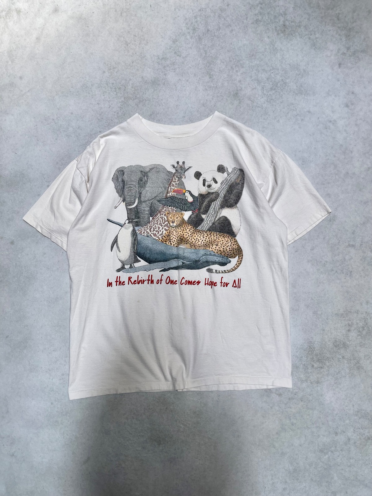 Allstar Animals 】90‘s USA製 アニマルTシャツ シングルステッチ 白 Lサイズ | 古着屋DIGDIG