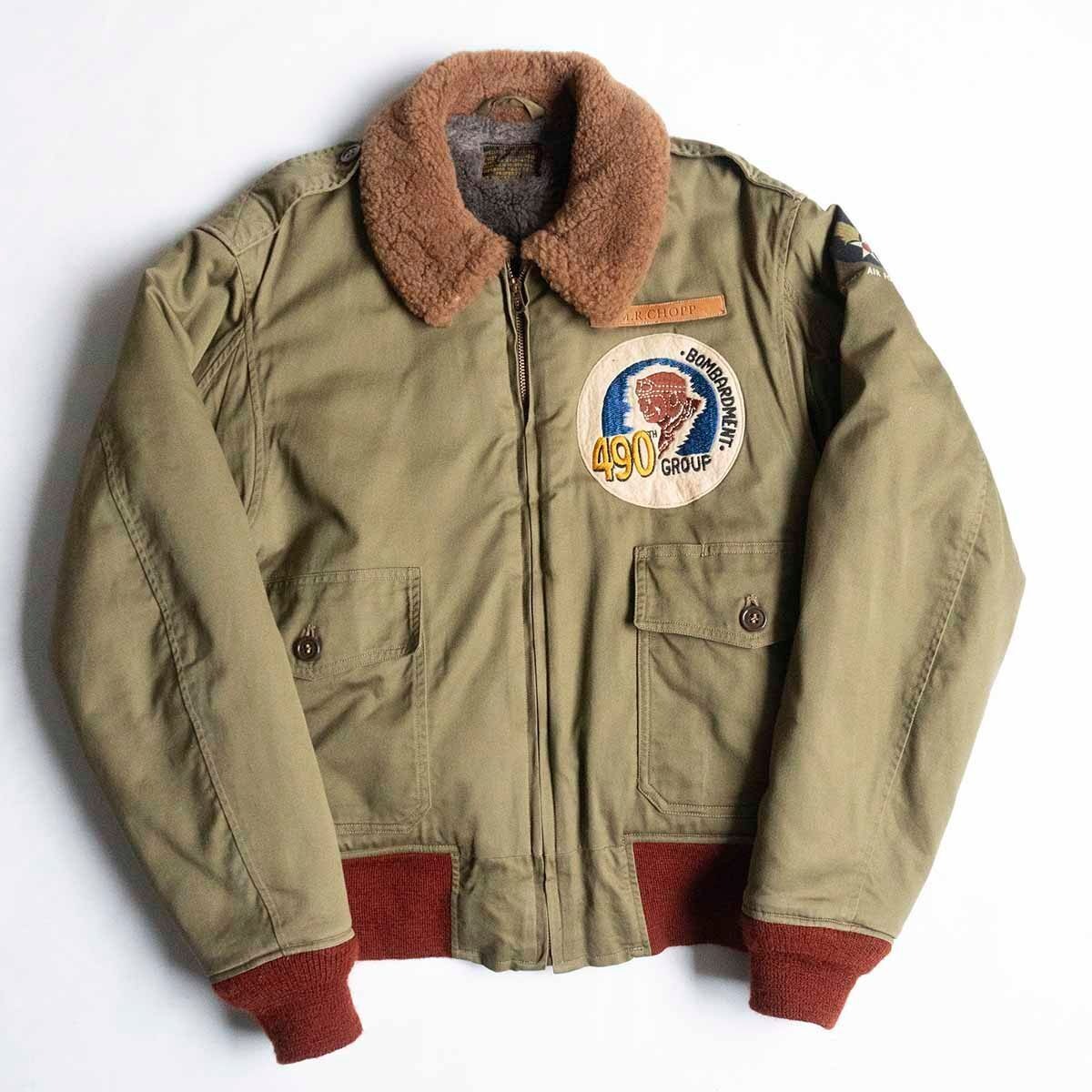 【美品】BUZZ RICKSON’S【BR11134 /B-10 赤リブ SUPERIOR TOGS】40 フライト ジャケット バズリクソン ...