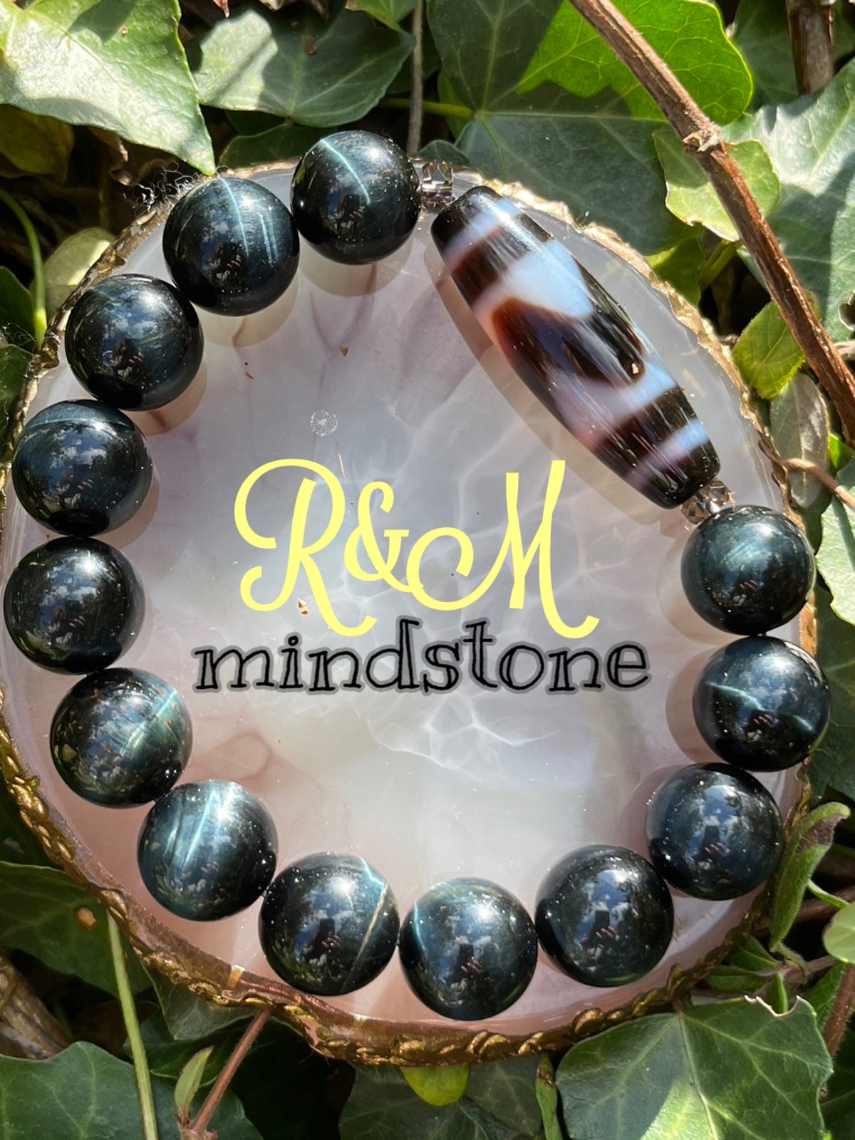 虎牙天珠×ブルータイガーアイ※サイズ変更不可 | R&M mindstone