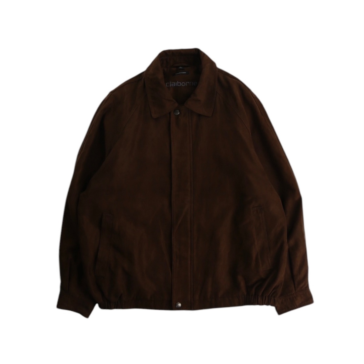【MAKE MY DAY】1990s faux suede brown color blouson jacket -2228- | cv