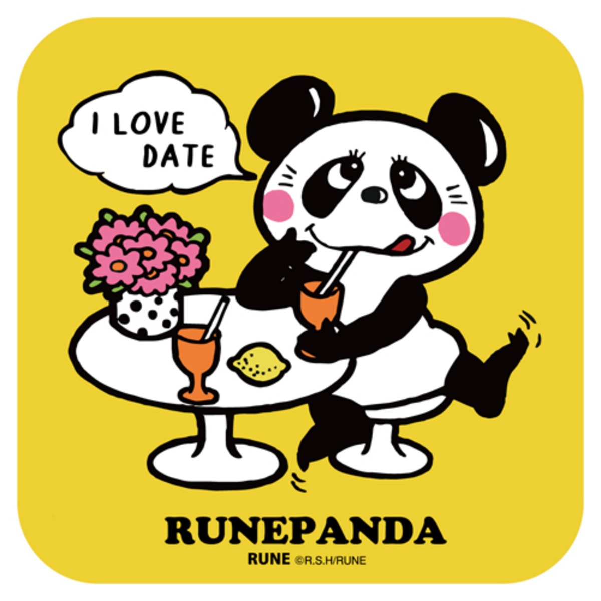 【RUNE】 コースター（PANDA/date） | KAIJUBLUE