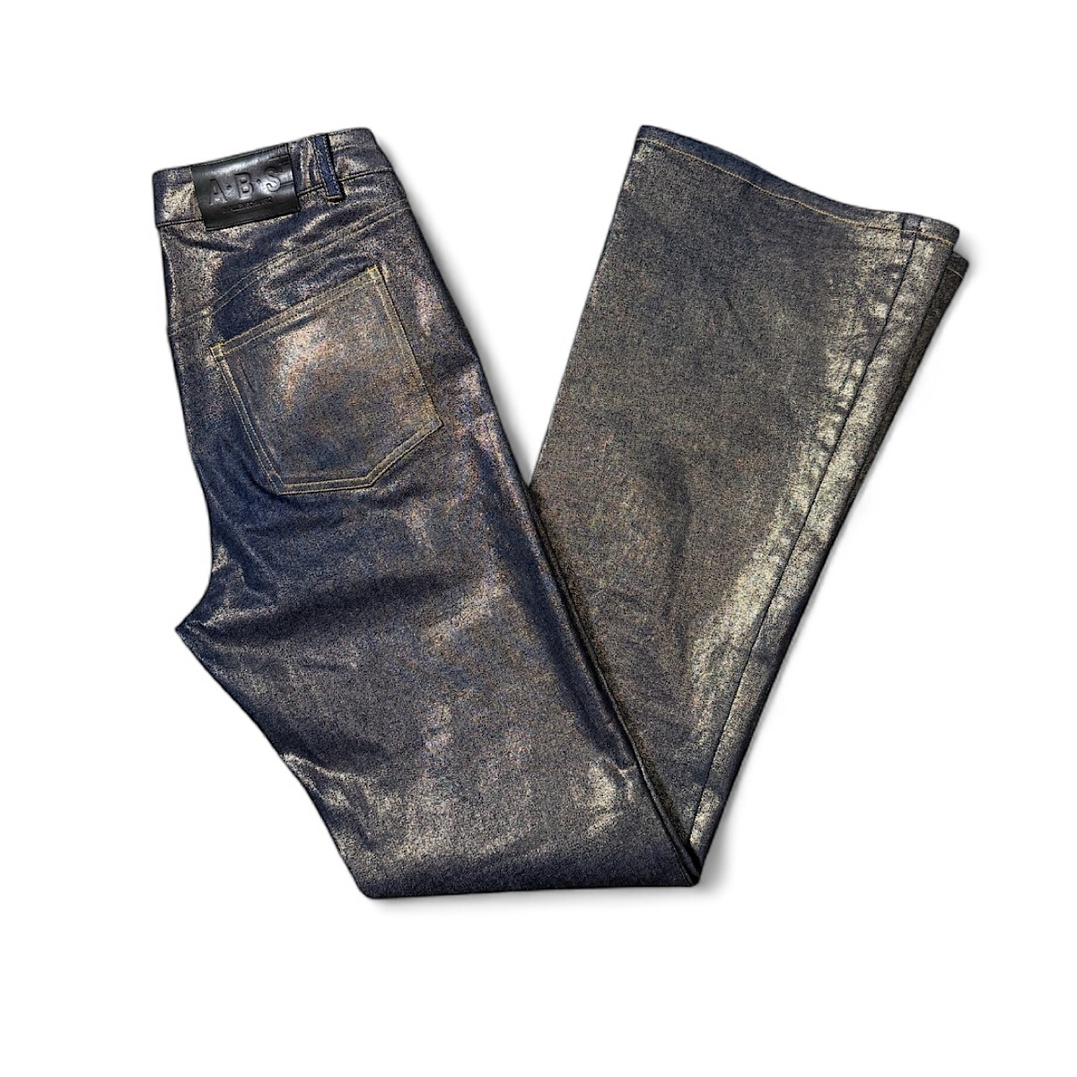 ~00's A.B.S "Glitter" Flare Denim Pants | QOOP